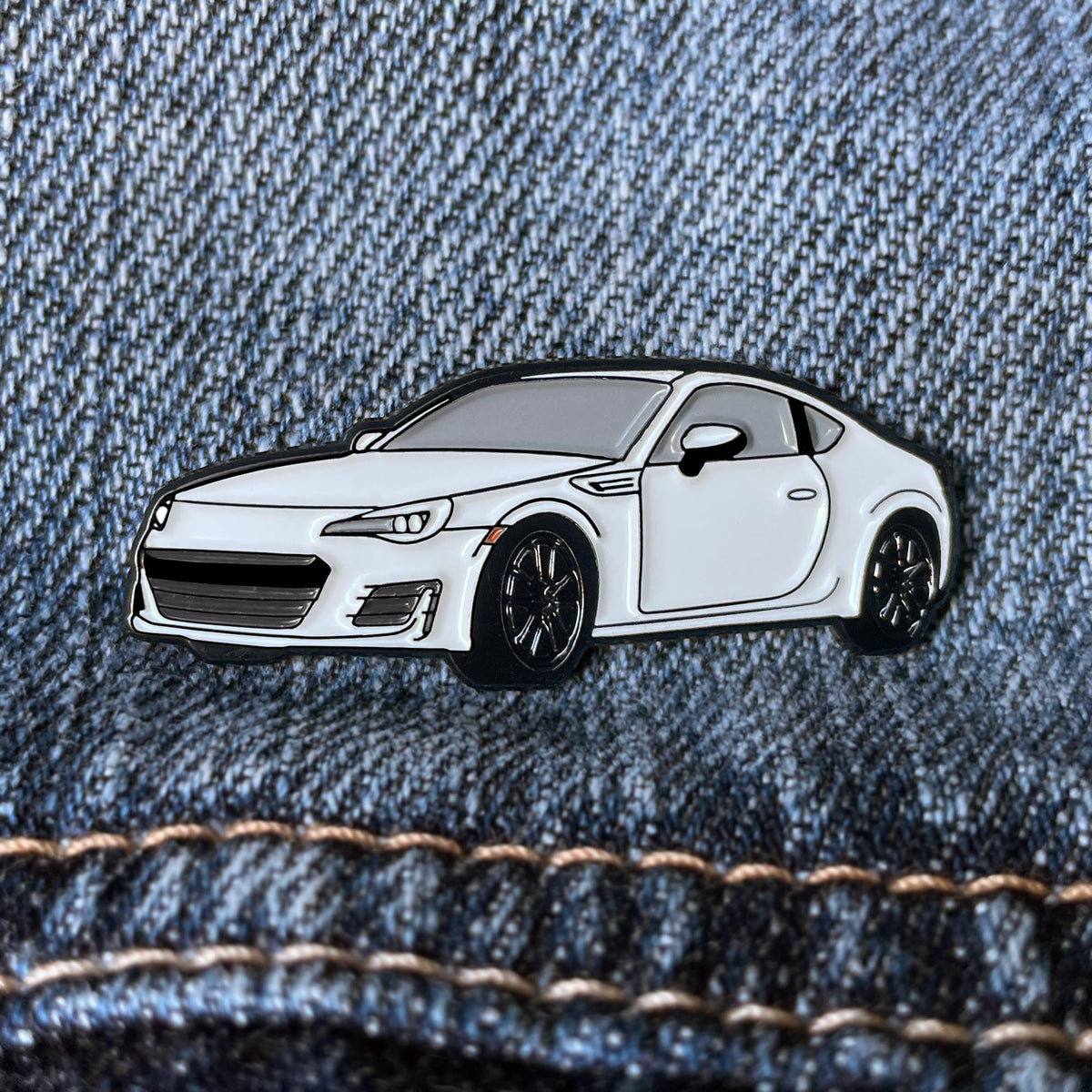 BRZ 2nd Gen (White) Car Lapel Enamel Pin – On Point Pins