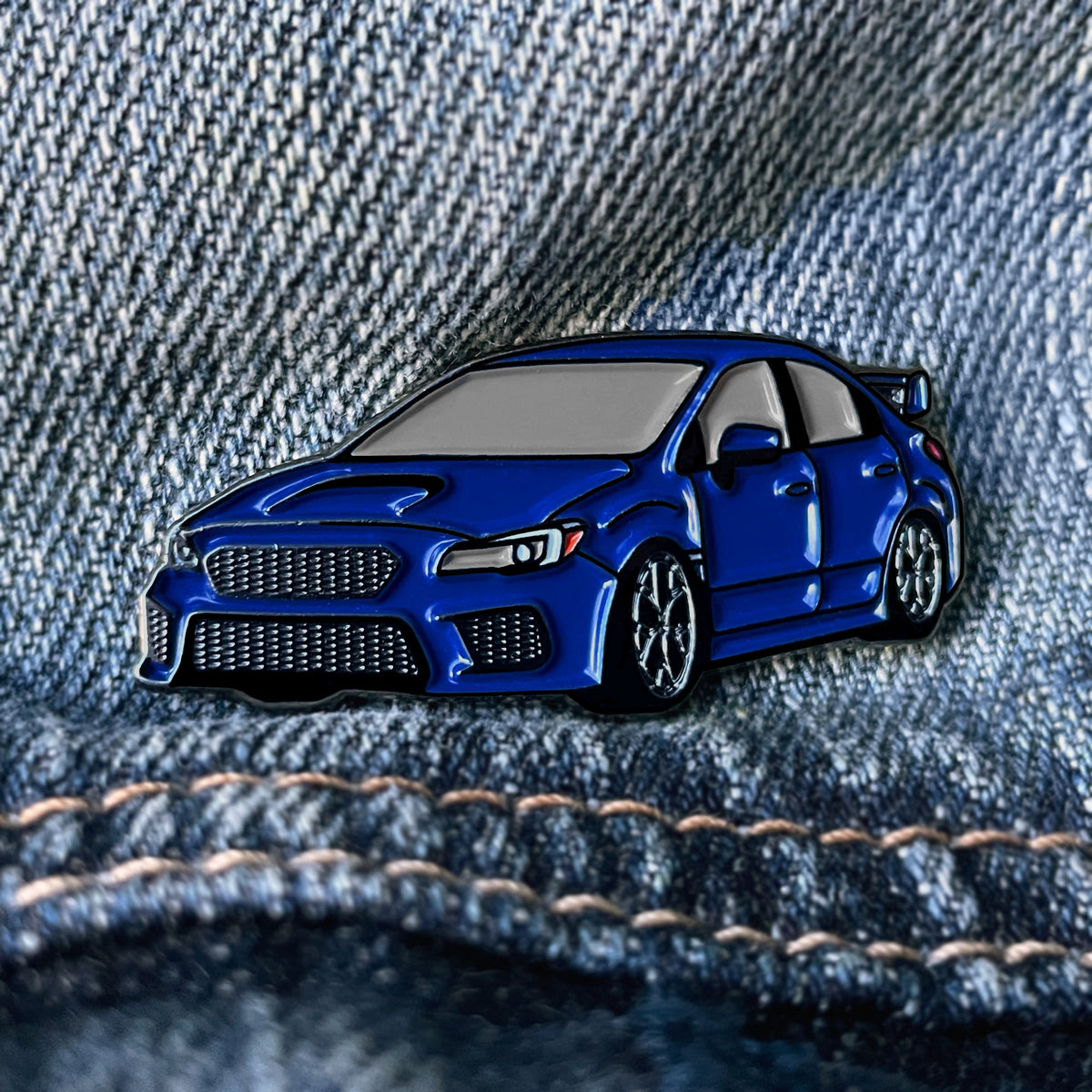 WRX STI 4th Gen (Dark Blue) Car Lapel Enamel Pin – On Point Pins