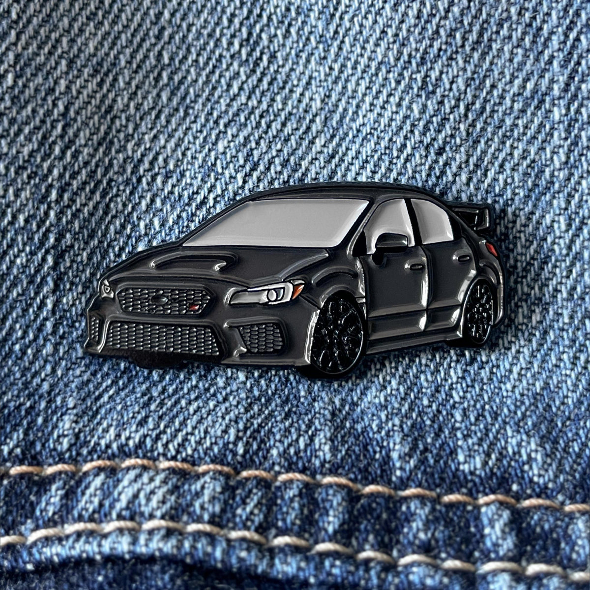 WRX STI 4th Gen (Gray) Car Lapel Enamel Pin – On Point Pins