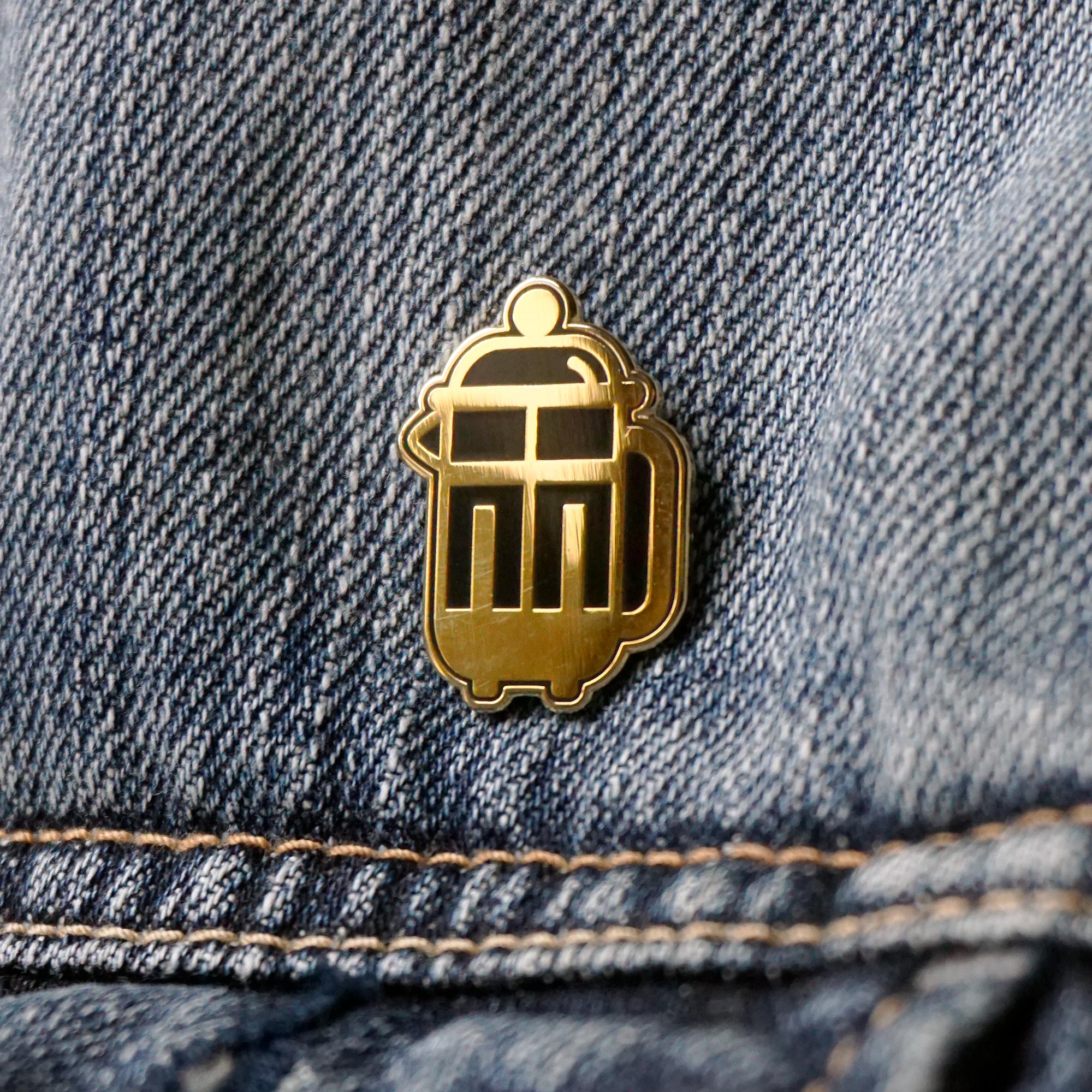 Coffee Collection: French Press Coffee Maker Lapel Enamel Pin – On ...