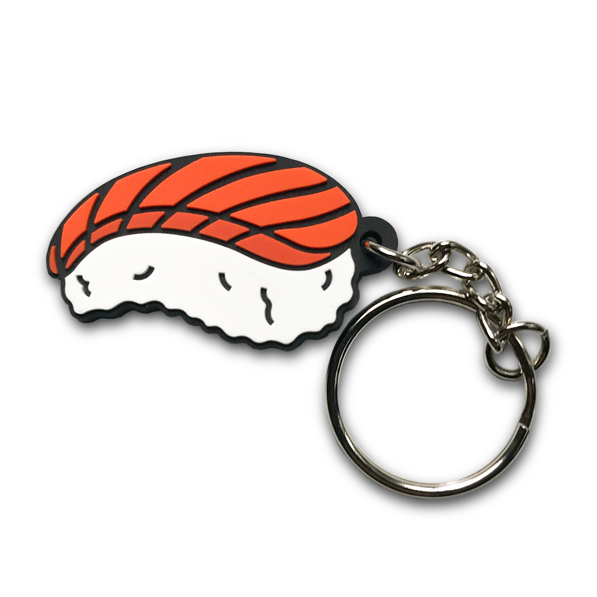 Japan: Salmon (Sake) Nigiri Sushi Soft PVC Keychain – On Point Pins