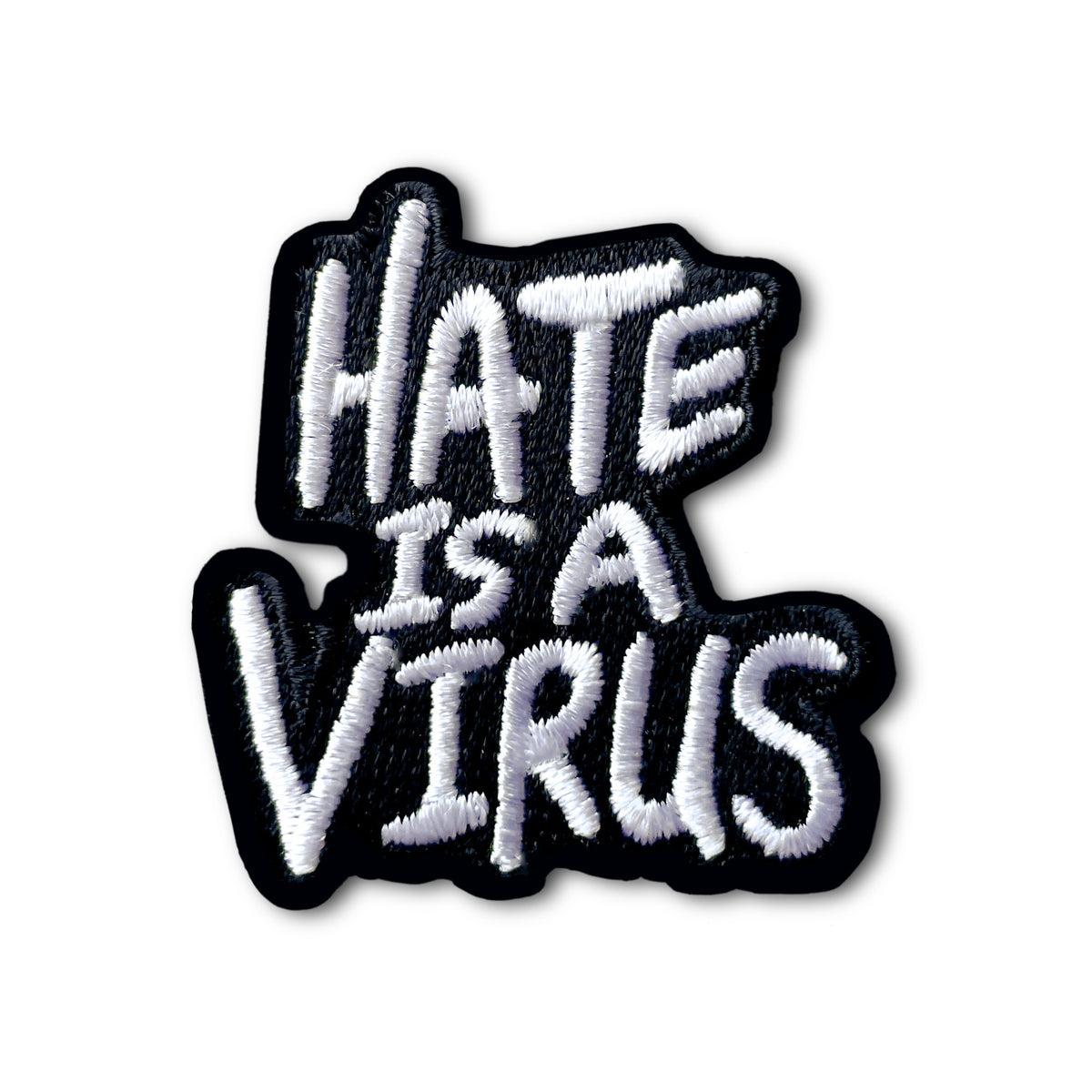 Stop Asian Hate: Hate Is A Virus Iron On Patch – On Point Pins