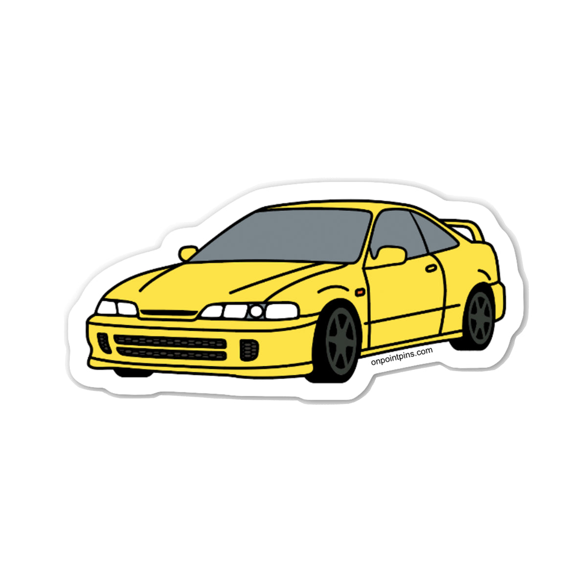 Type R (Yellow) Car Die Cut Vinyl Sticker – On Point Pins