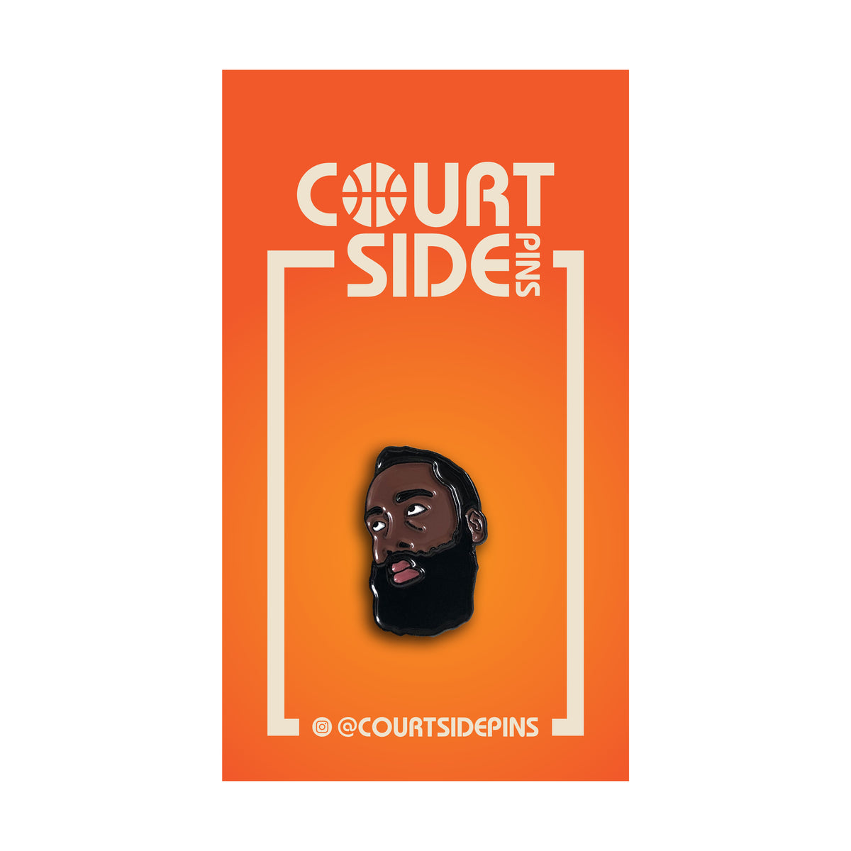 Courtside Pins: Harden Side-Eye Lapel Meme Enamel Pin – On Point Pins